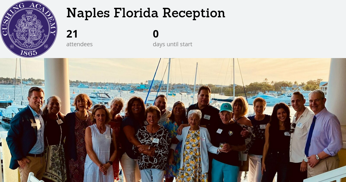 Naples Florida Reception | Cushing Academy