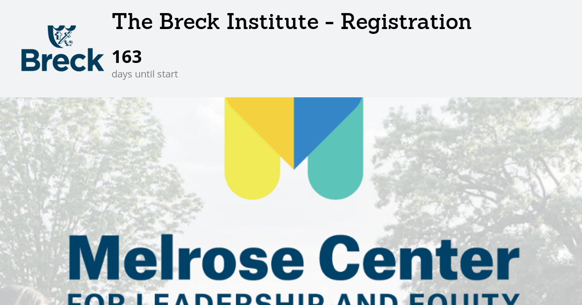 The Breck Institute - Registration | Breck School