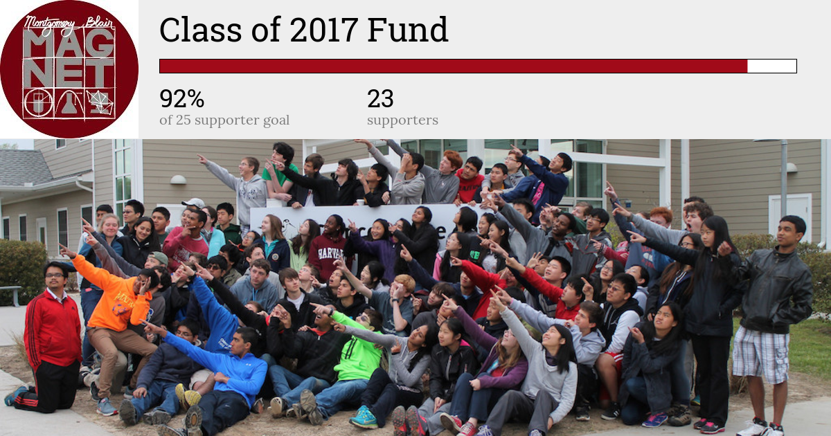 Class of 2017 Fund | Montgomery Blair High School Magnet Foundation