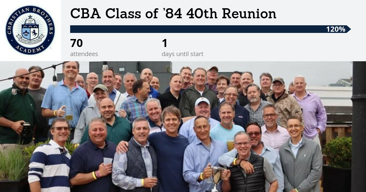 CBA Class of ’84 40th Reunion | Christian Brothers Academy