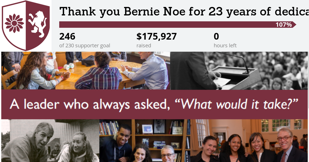 Thank you Bernie Noe for 23 years of dedication as Lakeside’s Head of ...