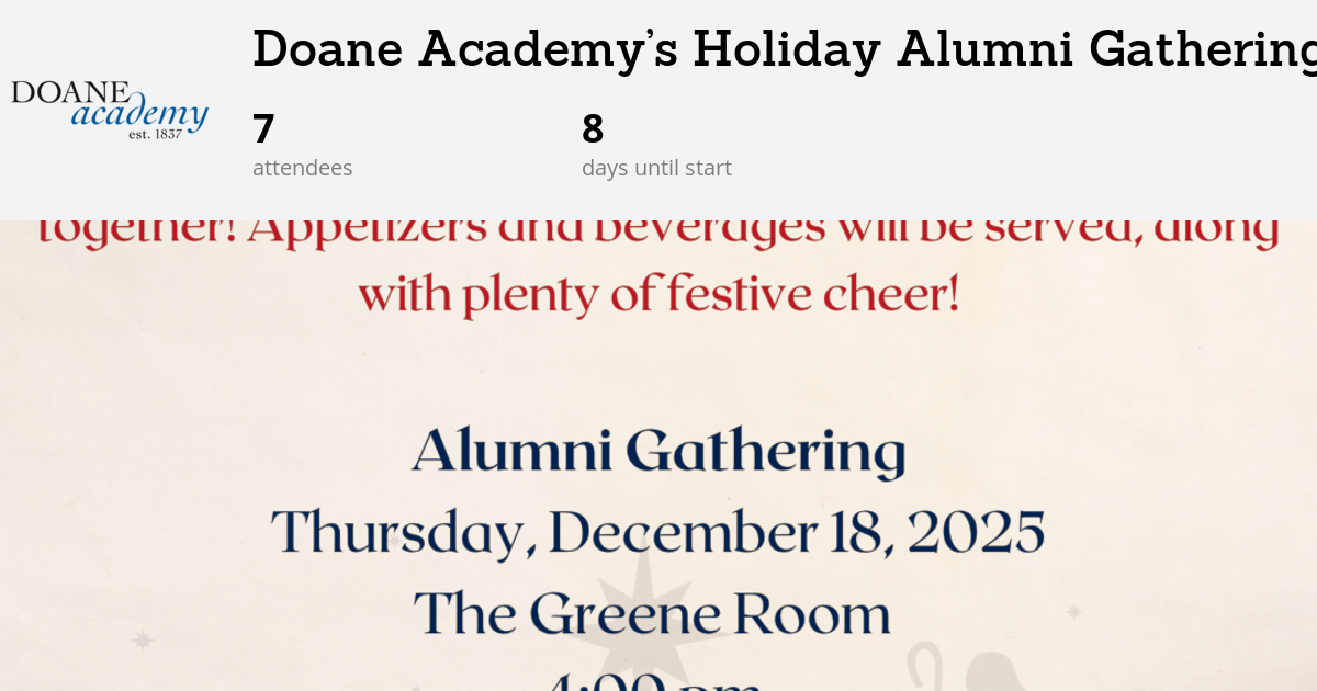Doane Academy's Holiday Alumni Gathering 2025 | Doane Academy