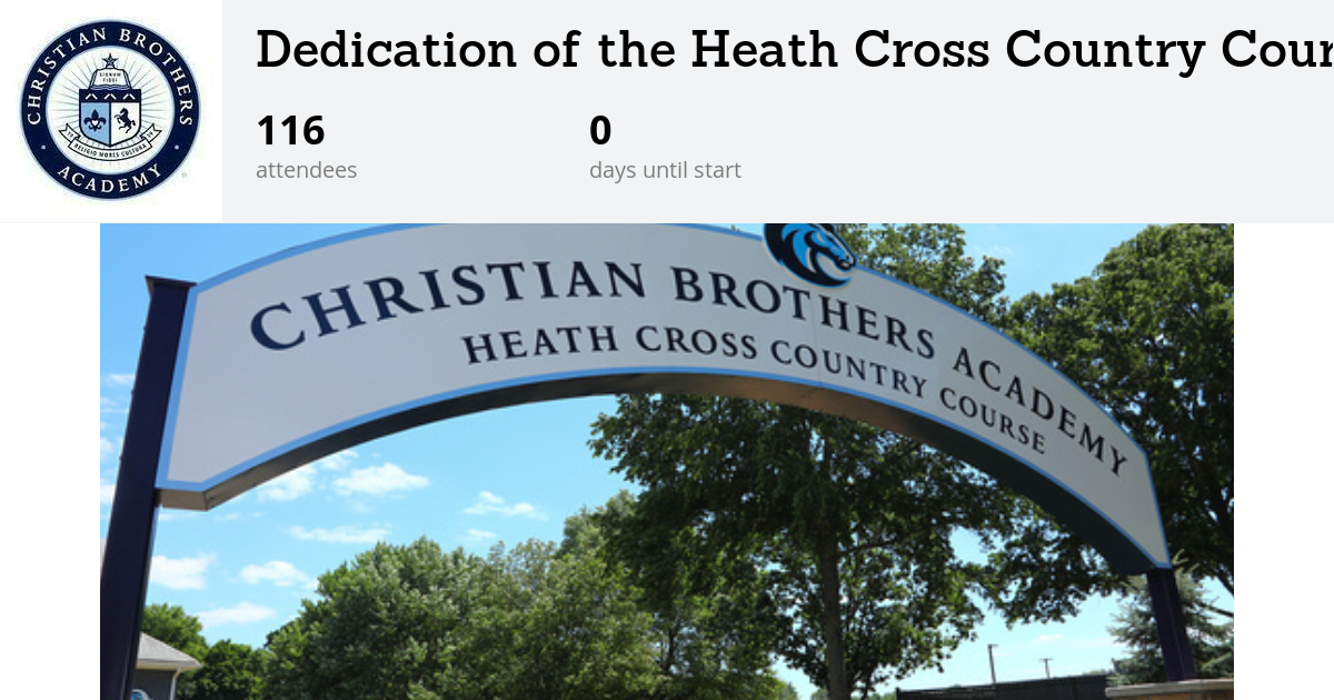 Dedication of the Heath Cross Country Course | Christian Brothers Academy