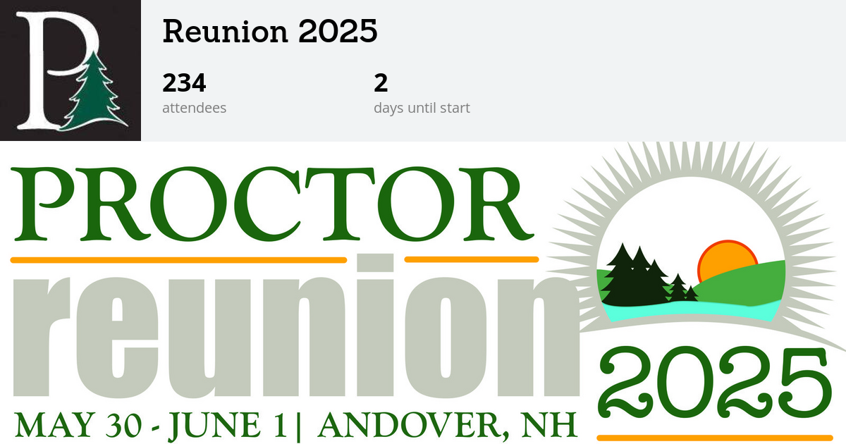 Reunion 2025 | Proctor Academy