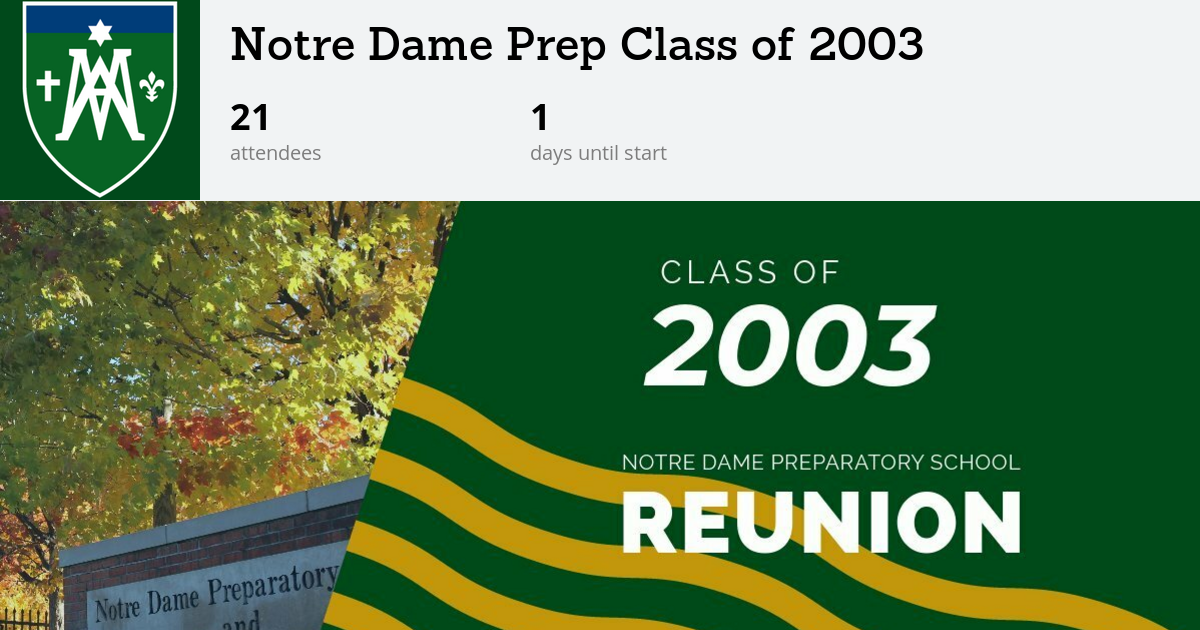 Notre Dame Prep Class of 2003 – Attendees | Notre Dame Preparatory School