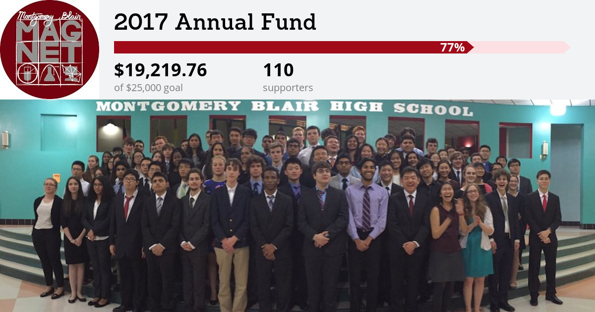 2017 Annual Fund | Montgomery Blair High School Magnet Foundation