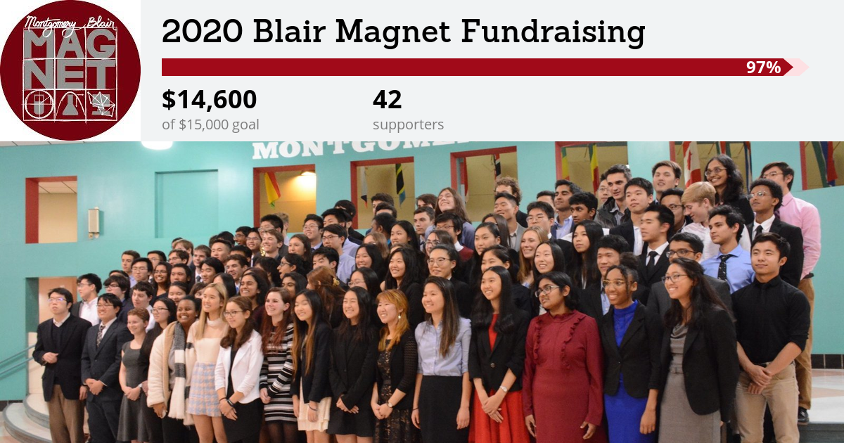 2020 Blair Magnet Fundraising | Montgomery Blair High School Magnet ...