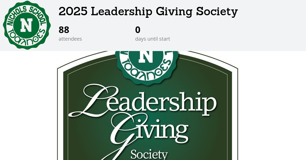 2025 Leadership Giving Society | Nichols School