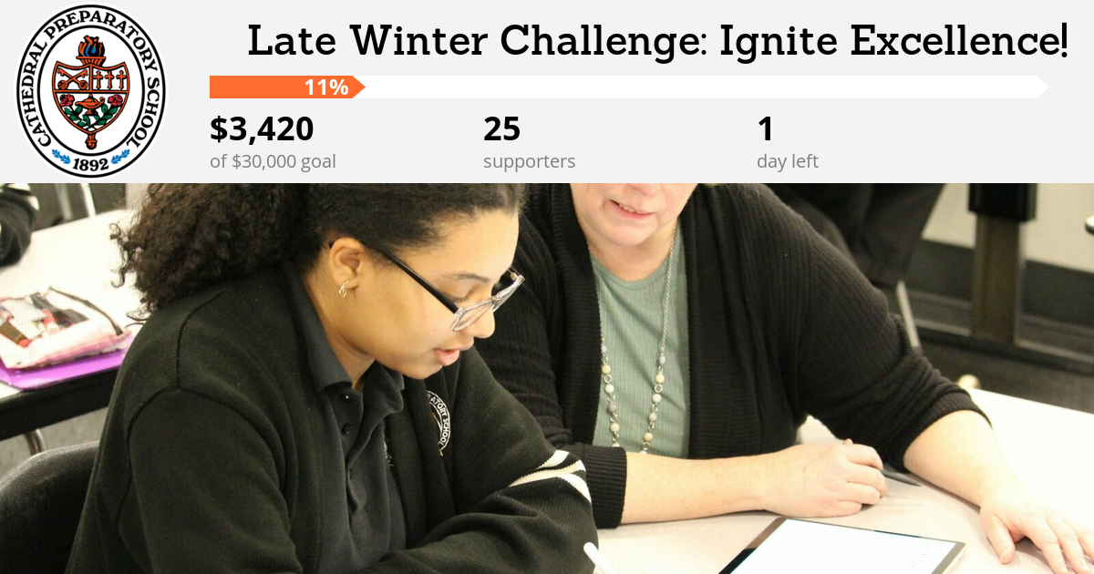 ️ Late Winter Challenge: Ignite Excellence! ️ | Cathedral Preparatory ...