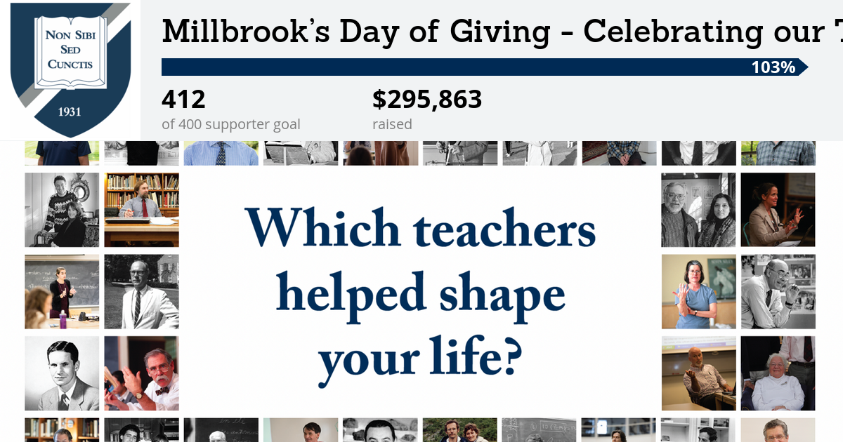 Millbrook's Day of Giving - Celebrating our Teachers! | Millbrook School