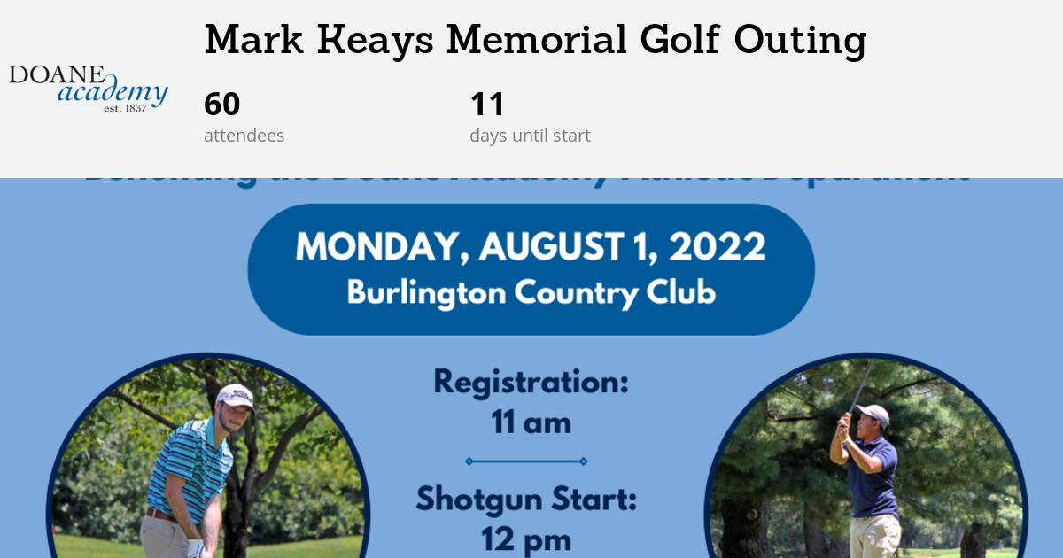 Mark Keays Memorial Golf Outing | Doane Academy