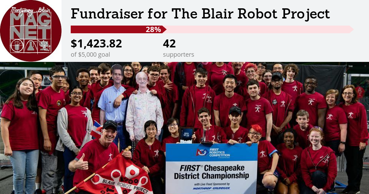 Fundraiser for The Blair Robot Project | Montgomery Blair High School ...