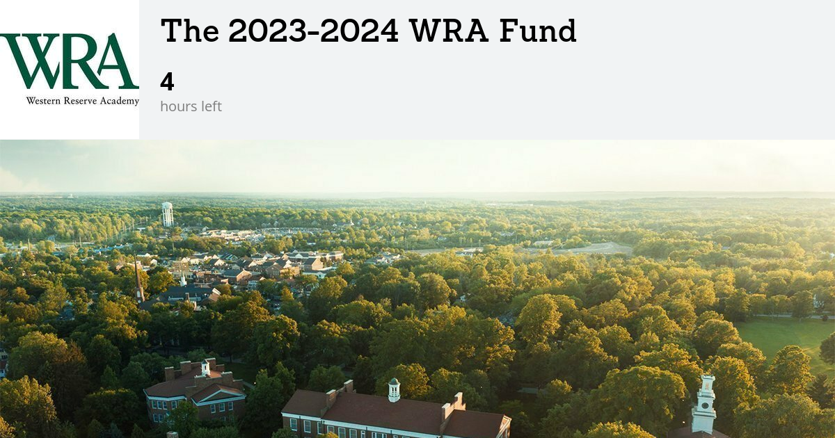 The 2023-2024 WRA Fund | Western Reserve Academy