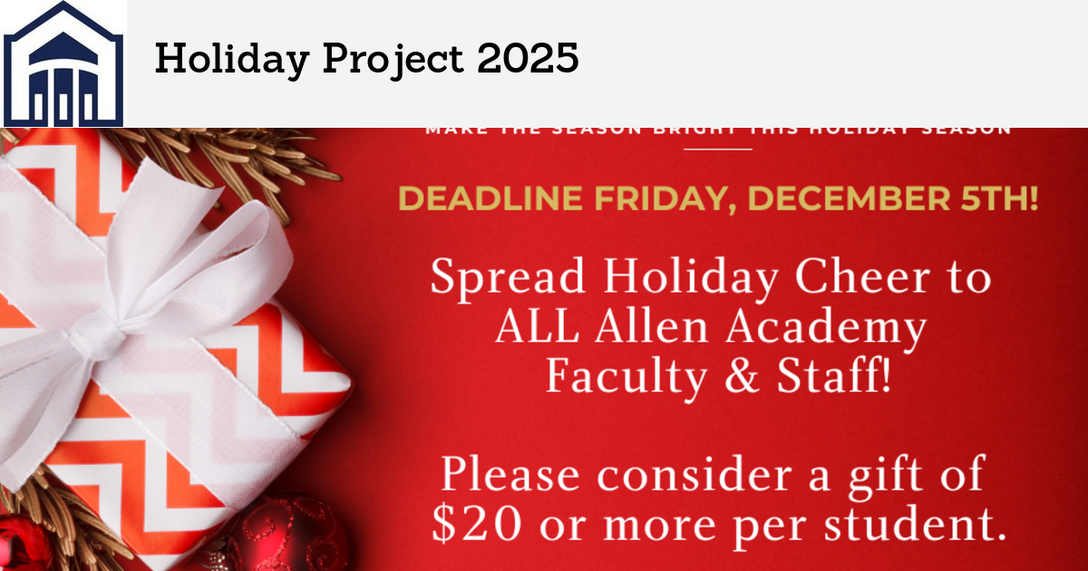 Holiday Project 2025 | Allen Academy