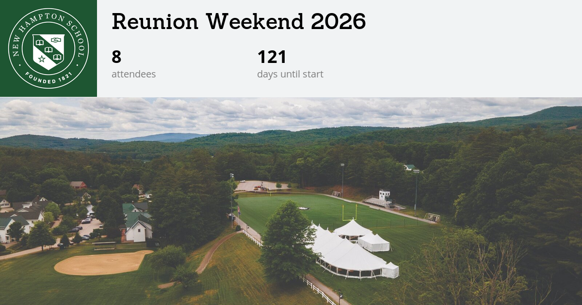 Reunion Weekend 2026 | New Hampton School