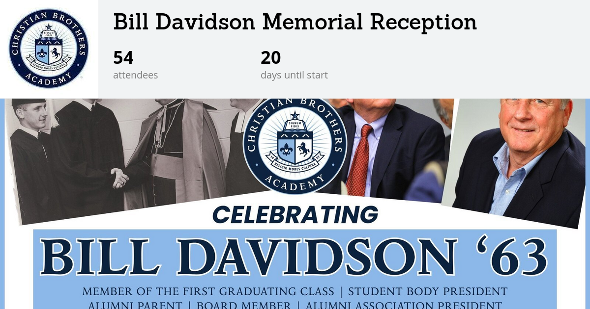 Bill Davidson Memorial Reception | Christian Brothers Academy