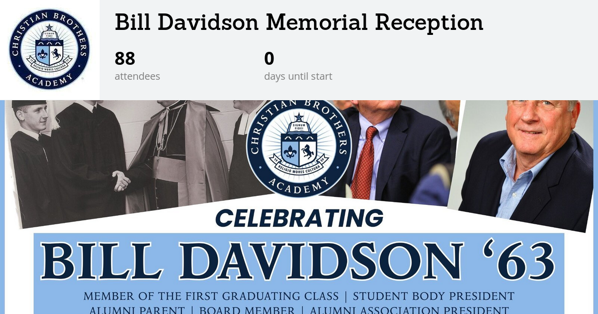 Bill Davidson Memorial Reception | Christian Brothers Academy